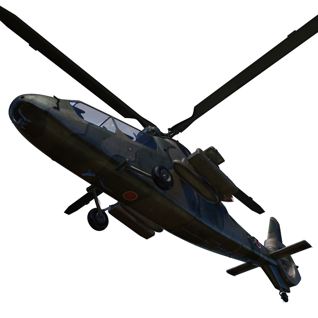 3d Obj Kawasaki Oh-1 Ninja Helicopter