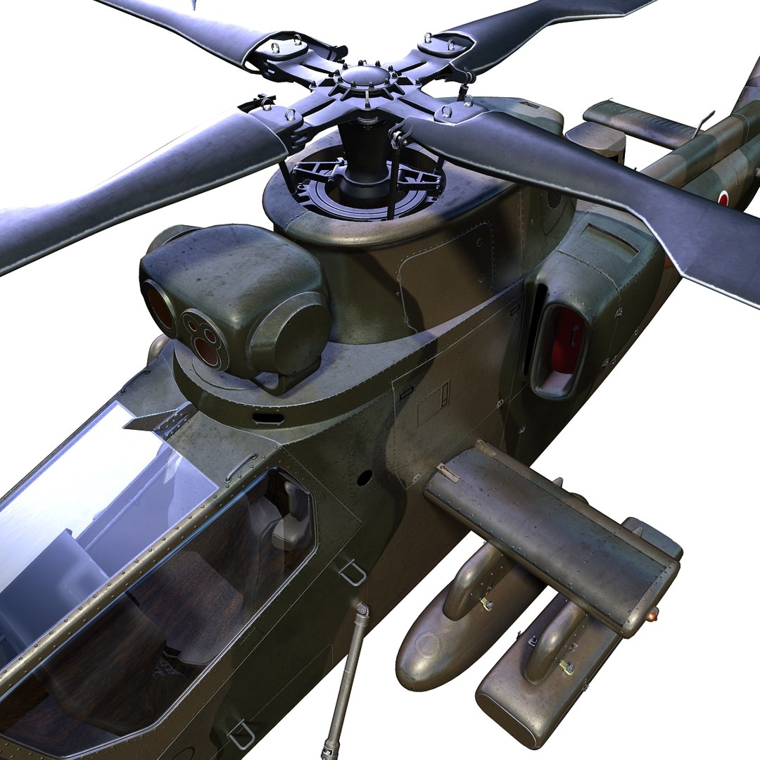 3d Obj Kawasaki Oh-1 Ninja Helicopter