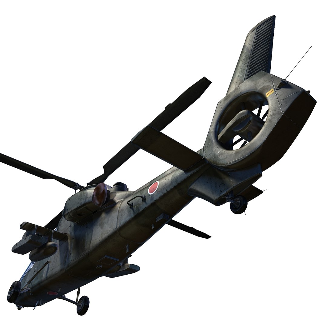 3d Obj Kawasaki Oh-1 Ninja Helicopter