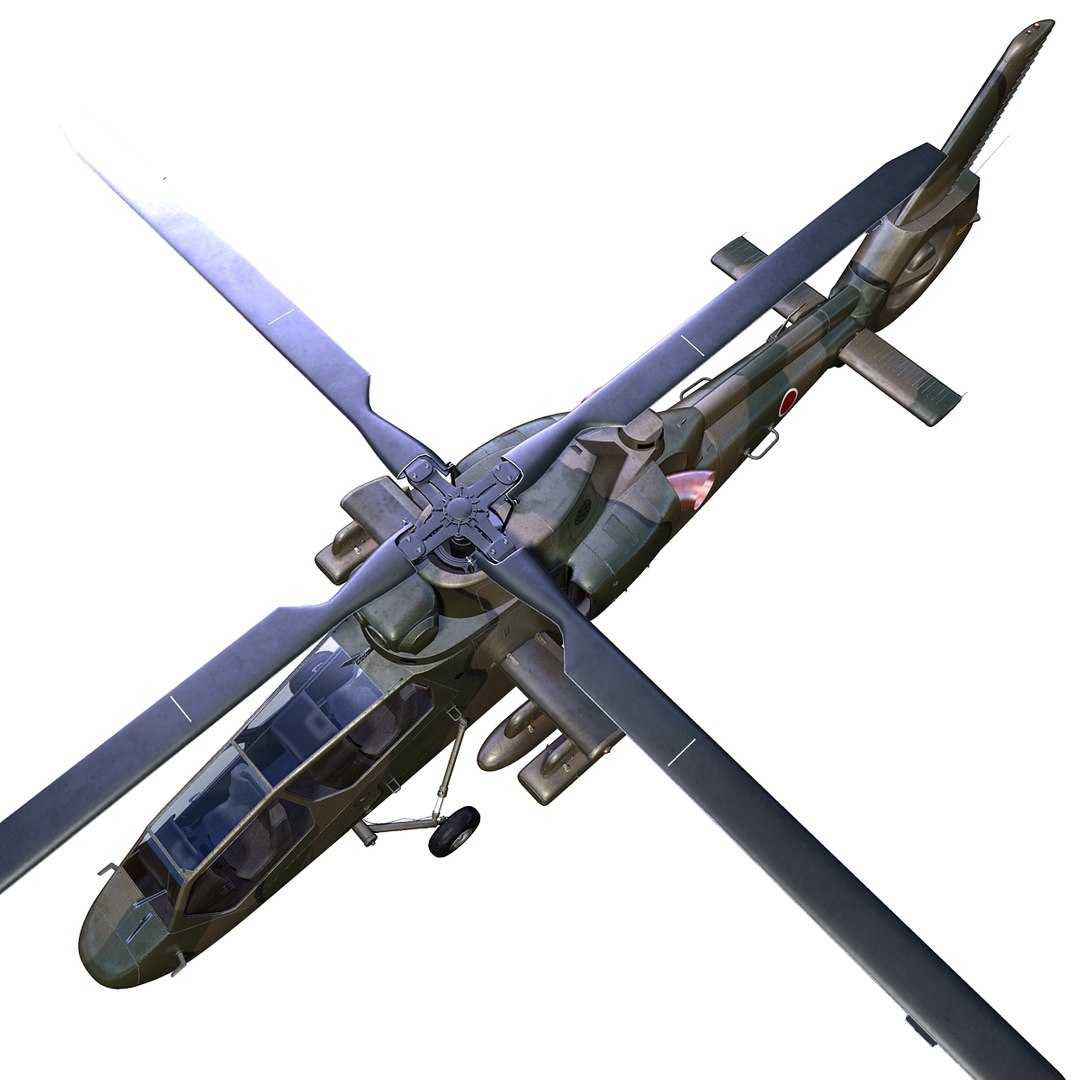 3d Obj Kawasaki Oh-1 Ninja Helicopter