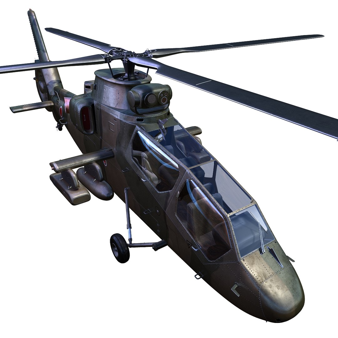 3d Obj Kawasaki Oh-1 Ninja Helicopter