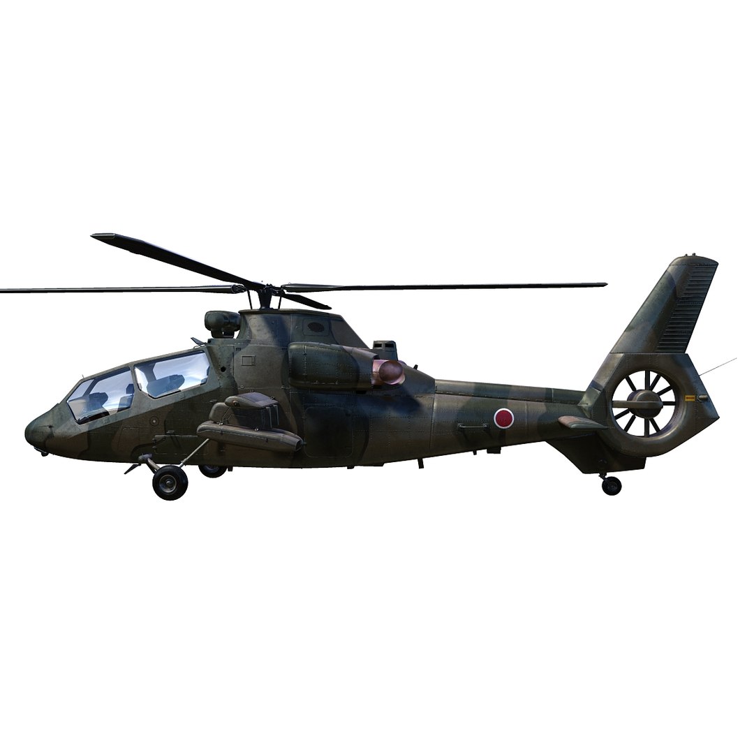 3d Obj Kawasaki Oh-1 Ninja Helicopter