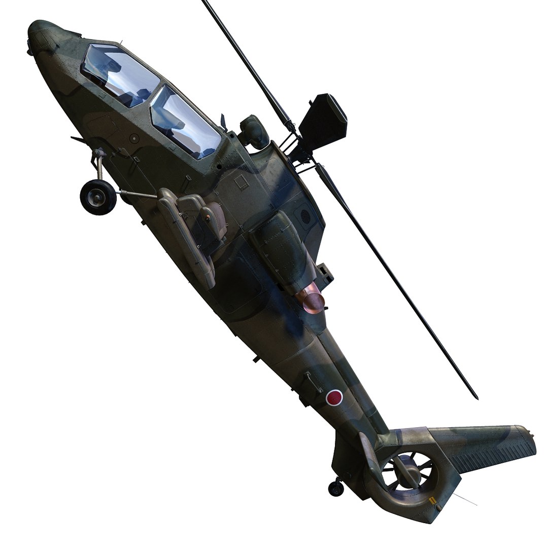 3d Obj Kawasaki Oh-1 Ninja Helicopter