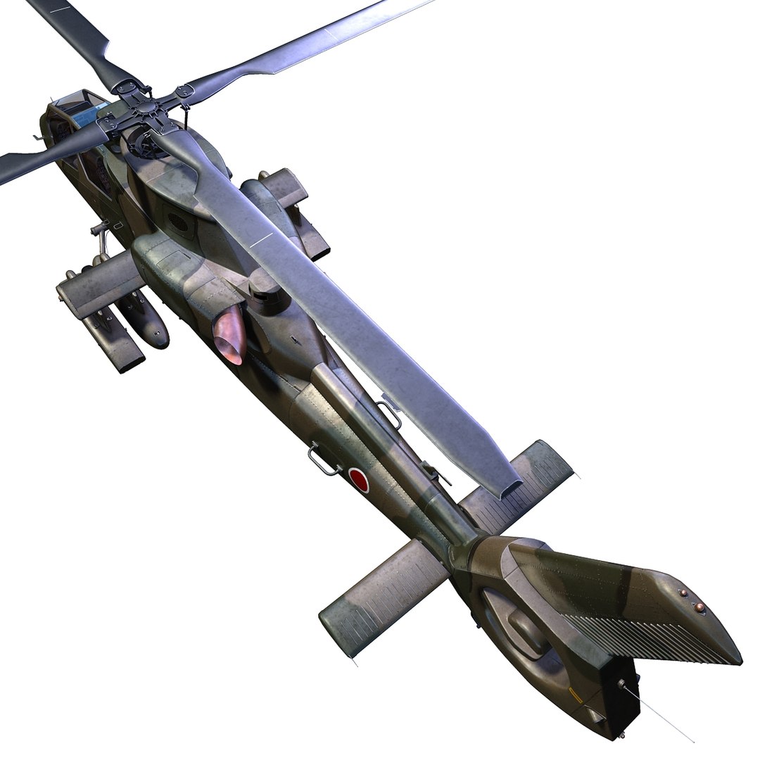 3d Obj Kawasaki Oh-1 Ninja Helicopter