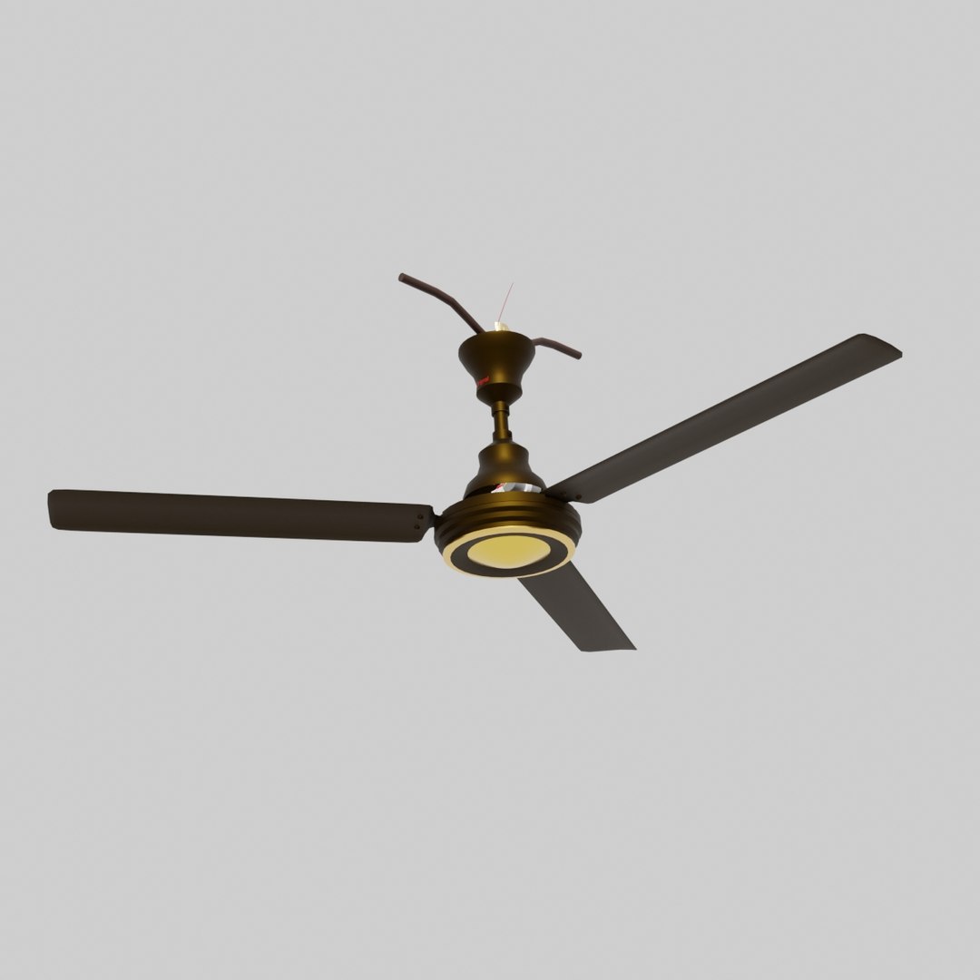 3D Model Simple Ceiling Fan - TurboSquid 2096274