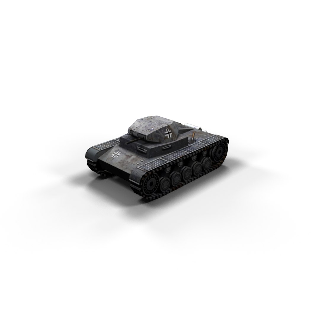 panzer 2 ausf tanks 3d model