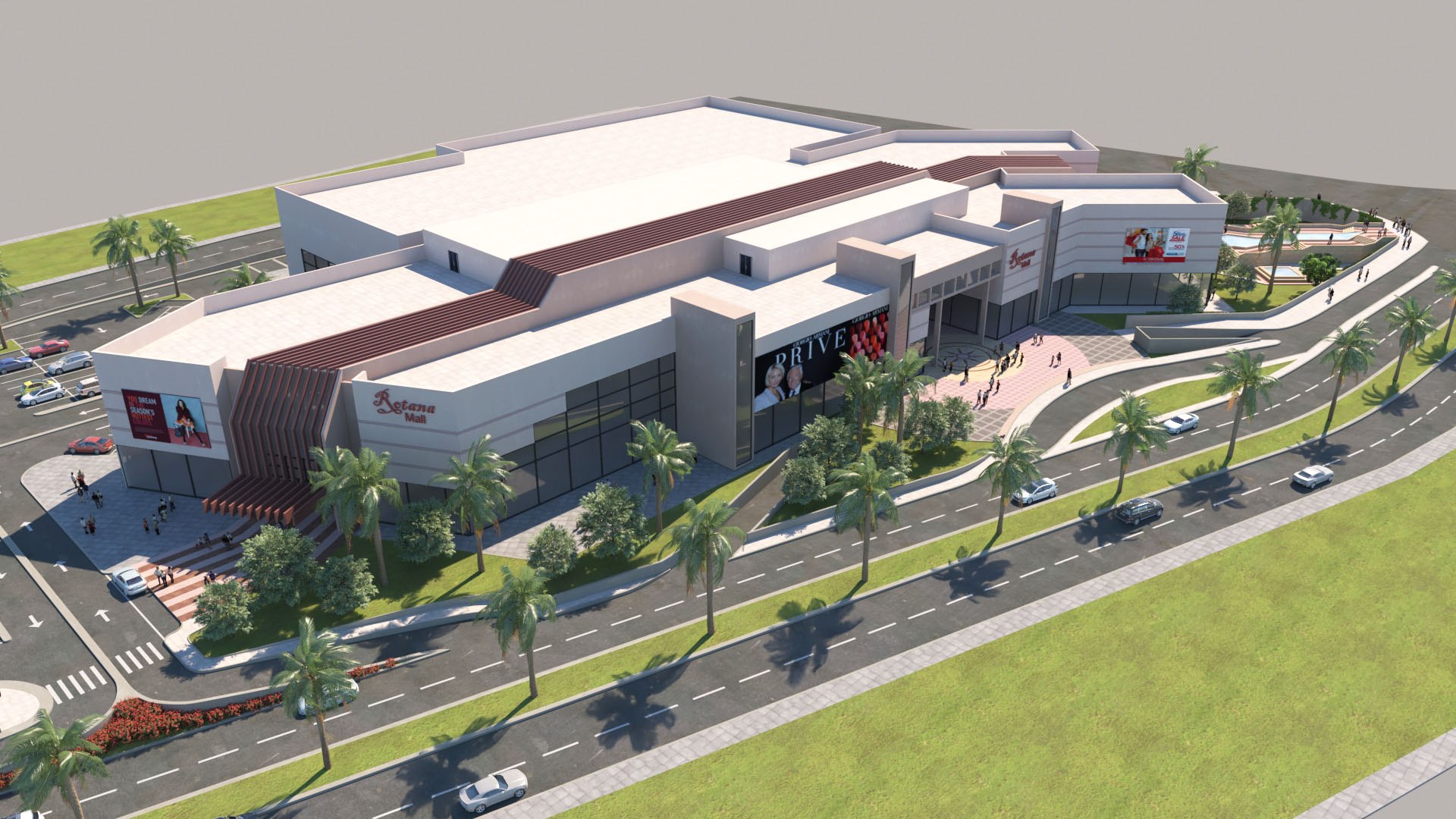 Mall Exterior 3D Model - TurboSquid 1753858