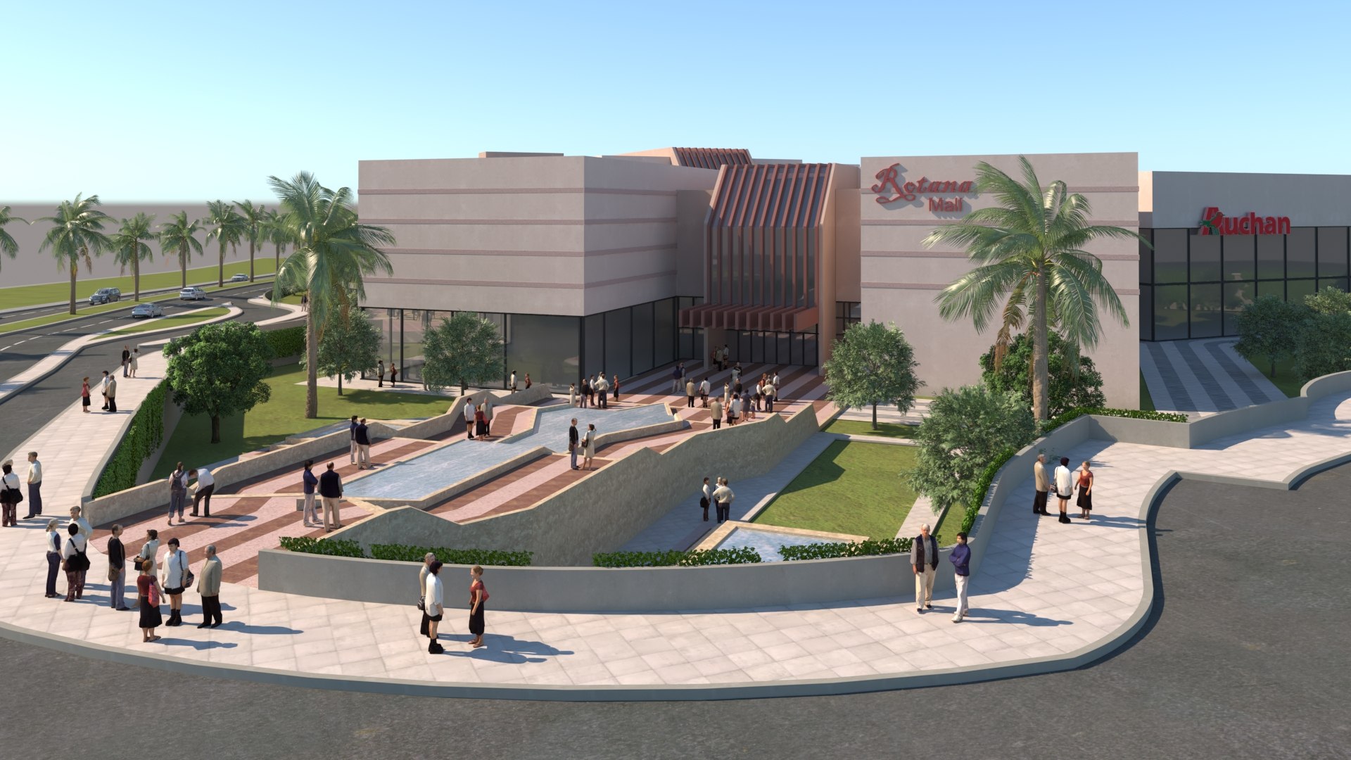 Mall Exterior 3D Model - TurboSquid 1753858