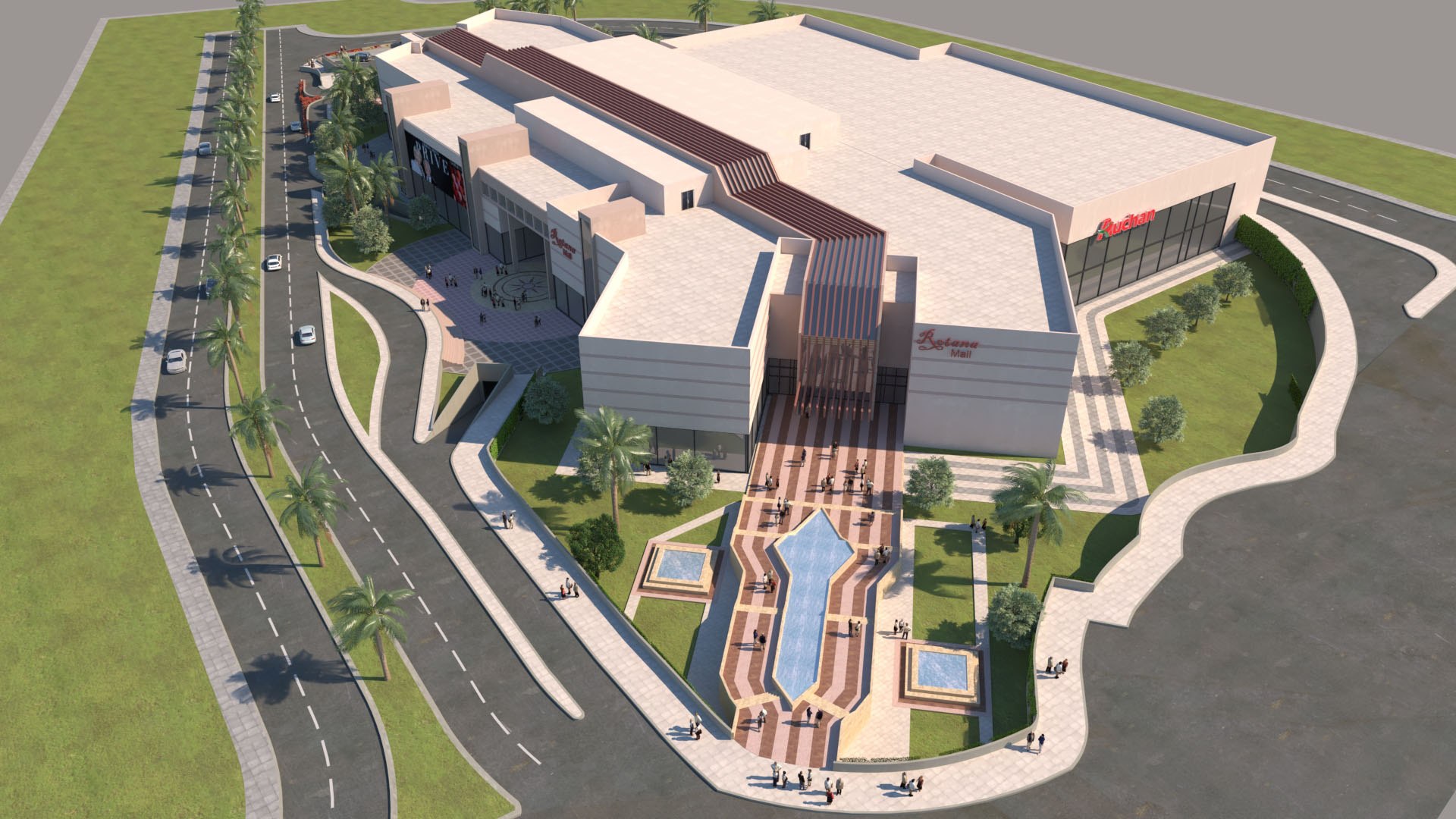 Mall Exterior 3D Model - TurboSquid 1753858