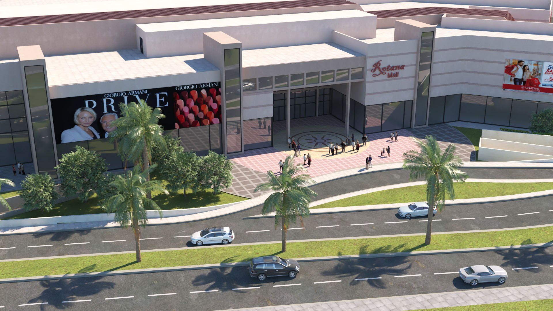 Mall Exterior 3D Model - TurboSquid 1753858