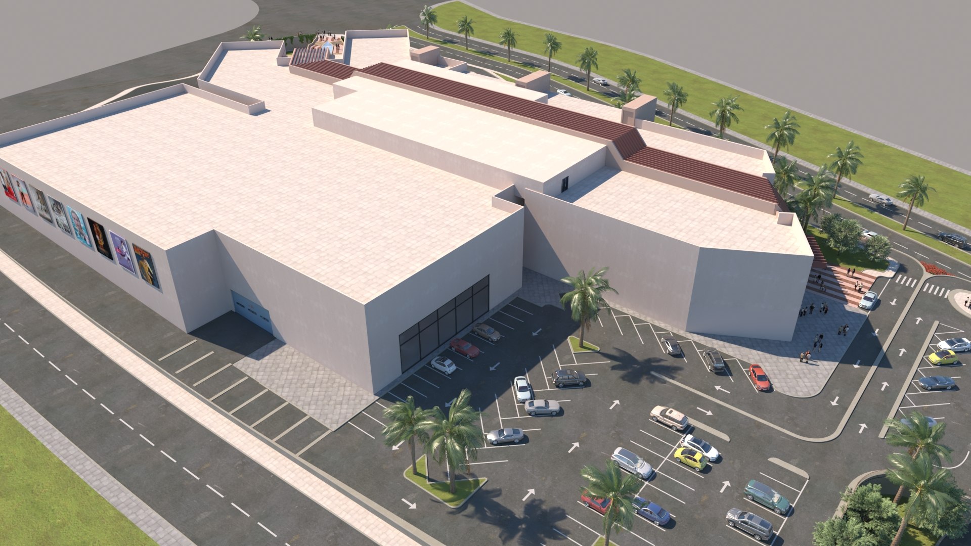 Mall Exterior 3D Model - TurboSquid 1753858