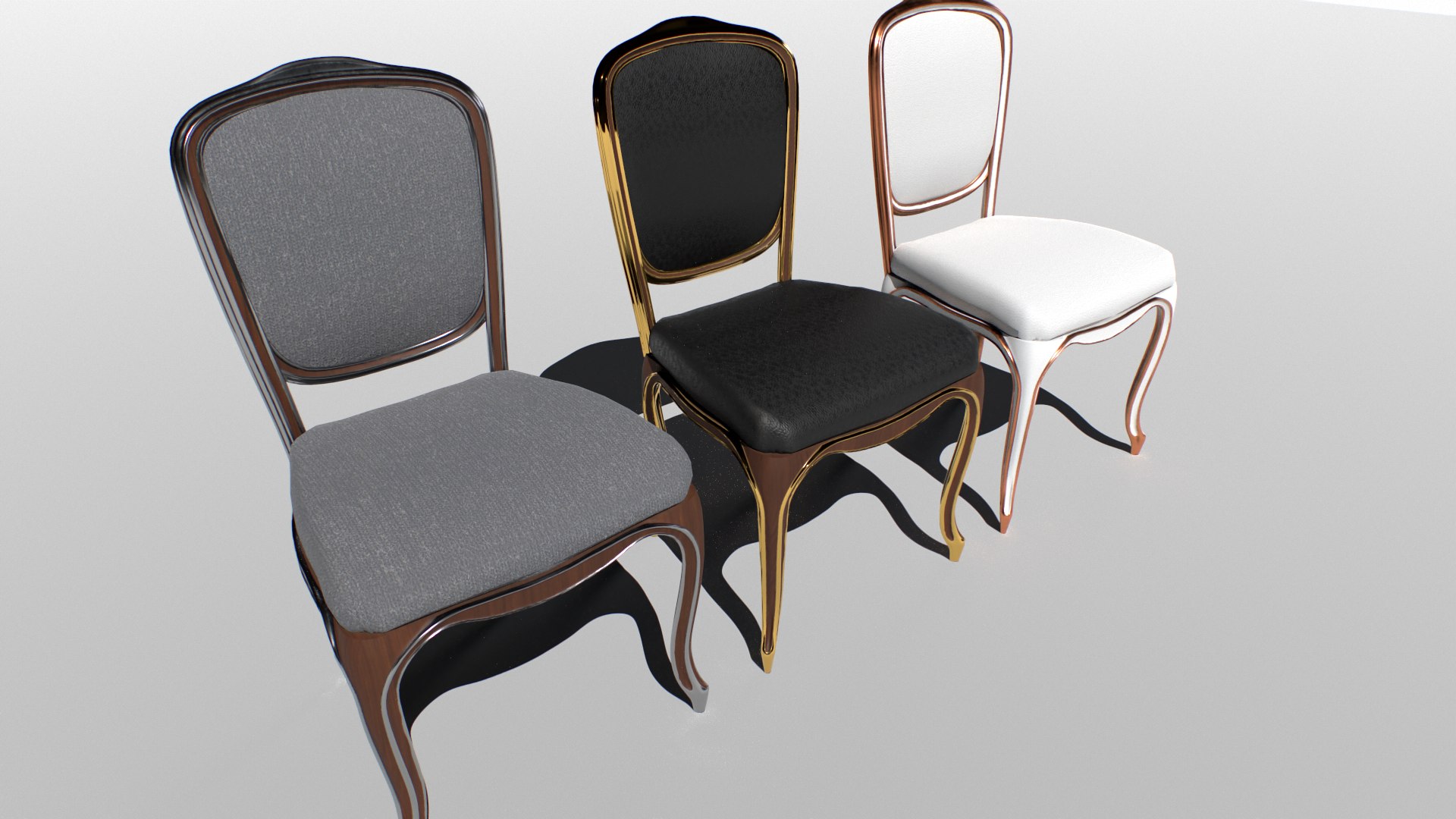 3D model Vintage chair set - TurboSquid 2096065