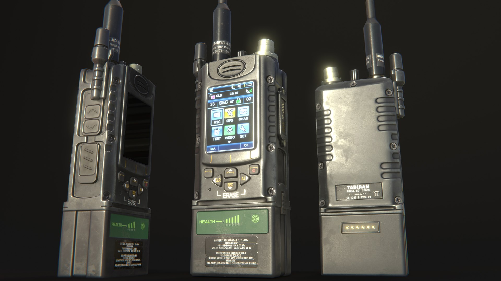 Walkie Talkie and Military Radio 8 pack 3D model - TurboSquid 2173400
