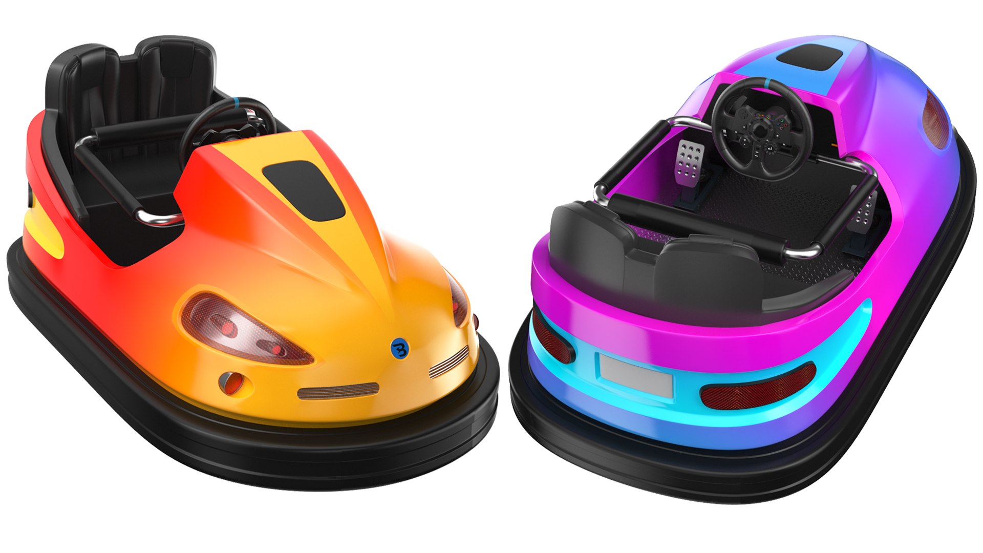 Two Detailed Bumper Cars 3D Model - TurboSquid 2103324
