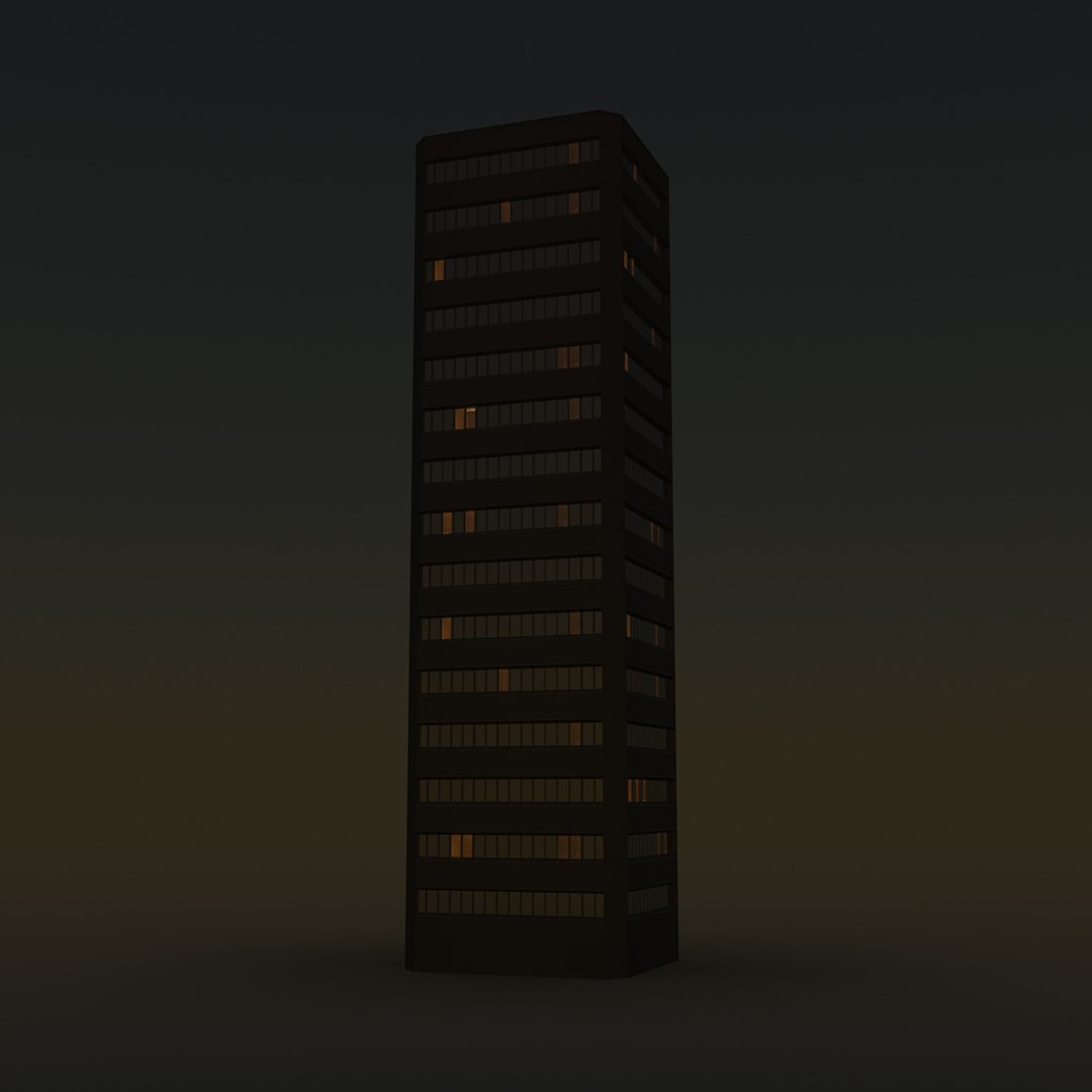 3d Skyscraper 12 Day Night