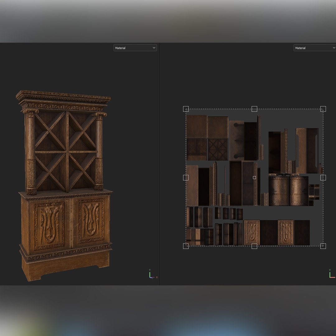 Roman Scroll Cabinet 3D - TurboSquid 2128183