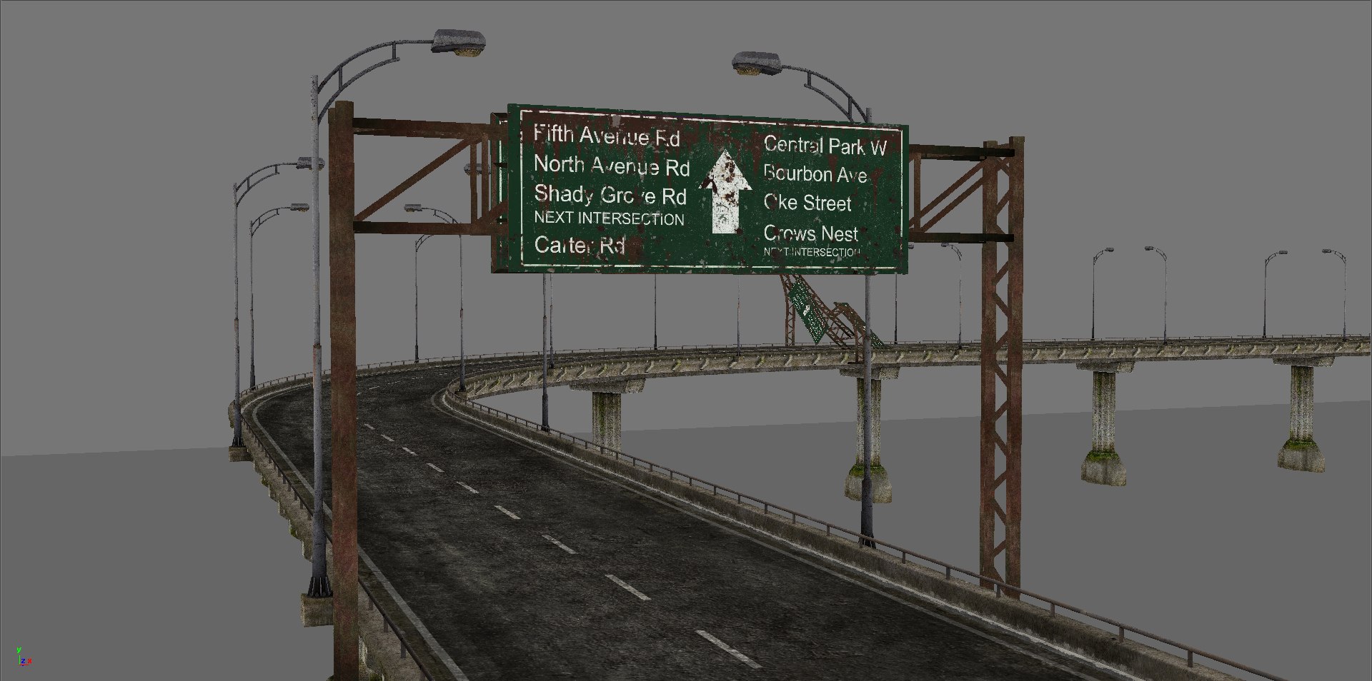 Broken bridge 3D model - TurboSquid 1282591