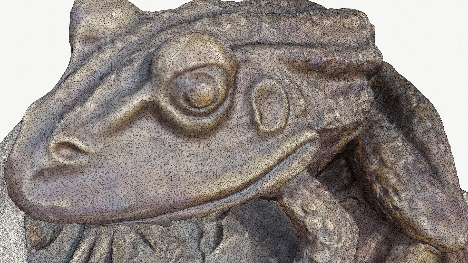 Scaned Mid-poly Model Sculpture Of Frog Model - TurboSquid 1986847
