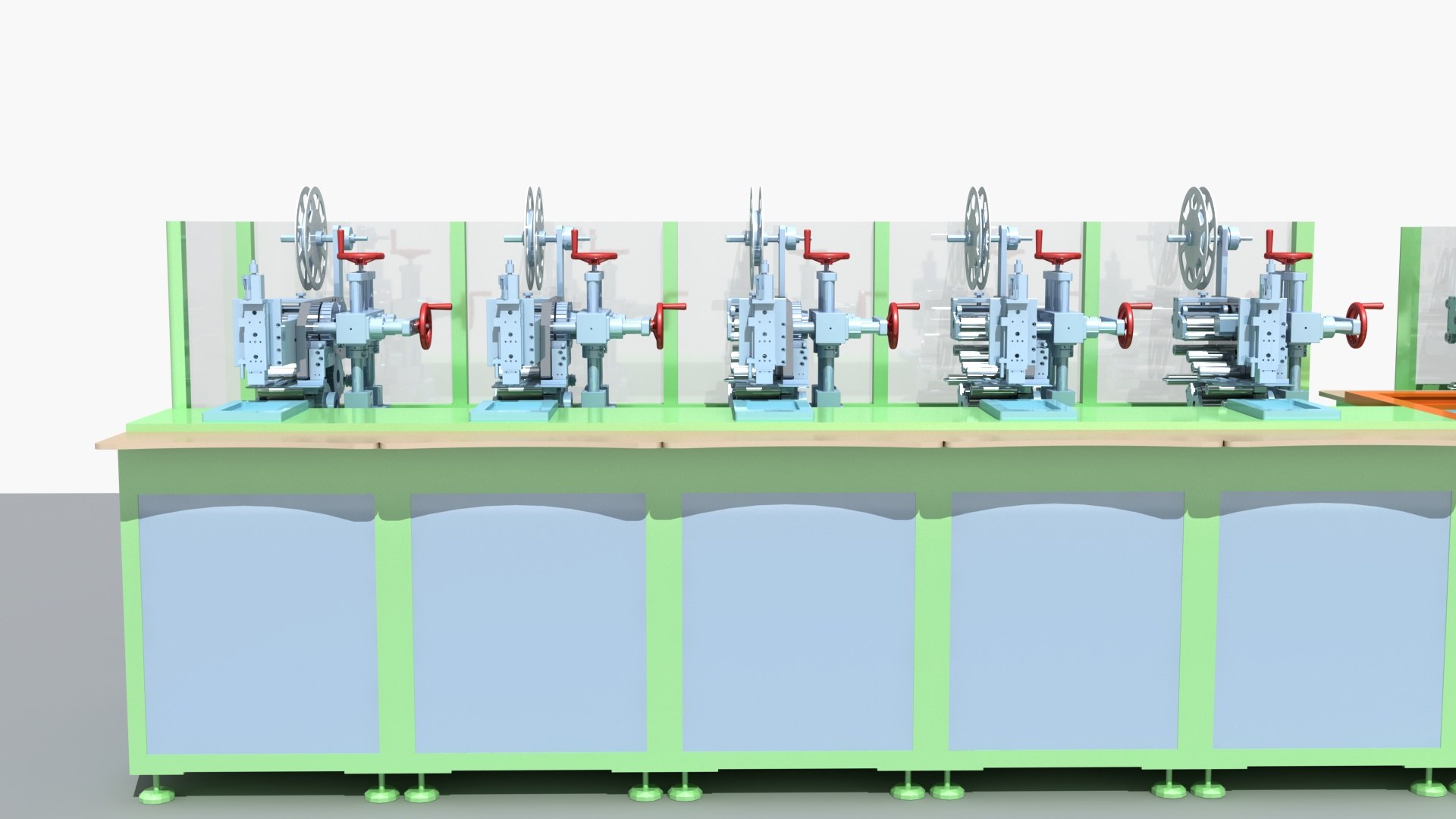 3D Industrial Equipment 29 - Automatic Labeling Production Line ...