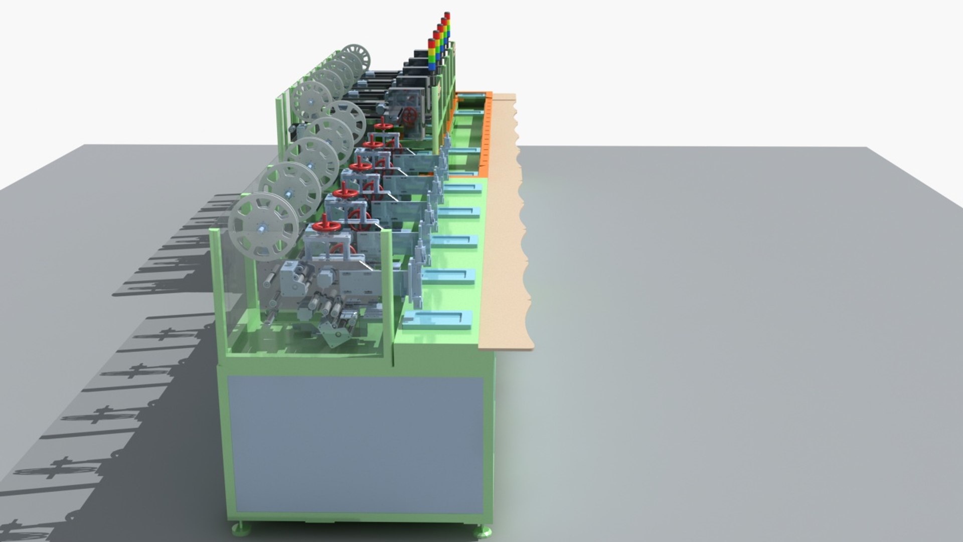 3D Industrial Equipment 29 - Automatic Labeling Production Line ...