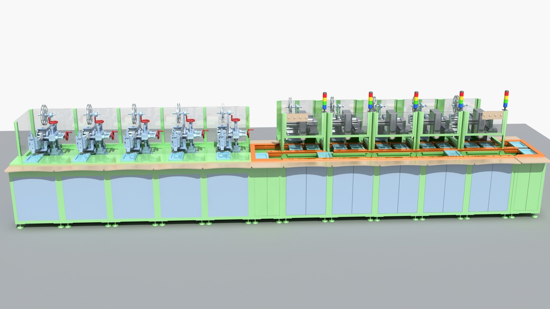 3D Industrial Equipment 29 - Automatic Labeling Production Line ...