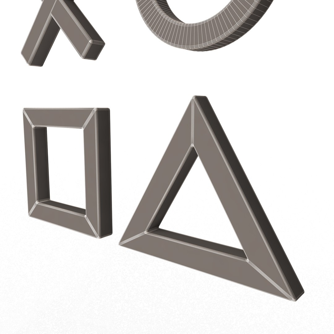 3D Playstation Button Symbols - TurboSquid 1847543