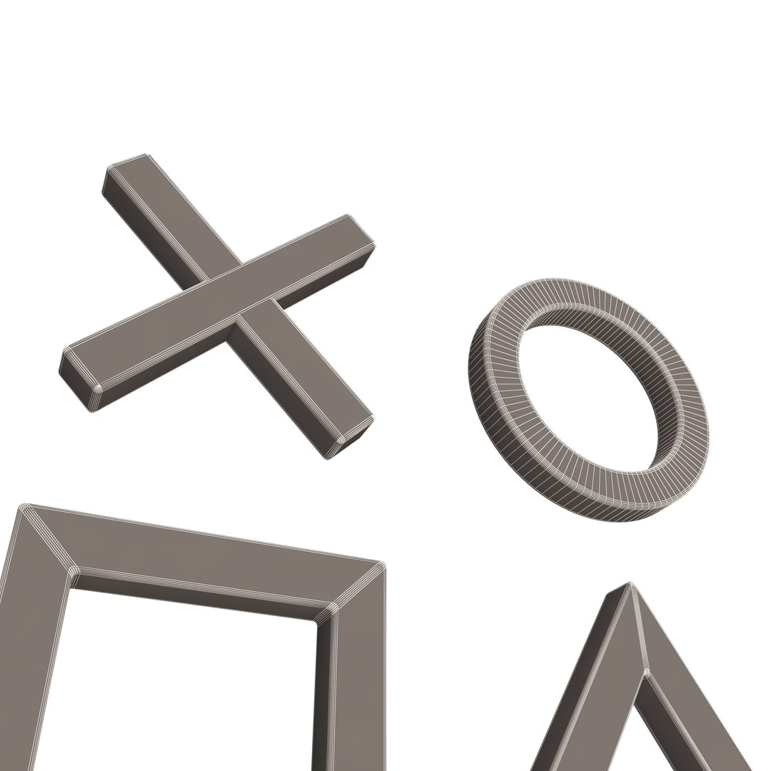 3D Playstation Button Symbols - TurboSquid 1847543