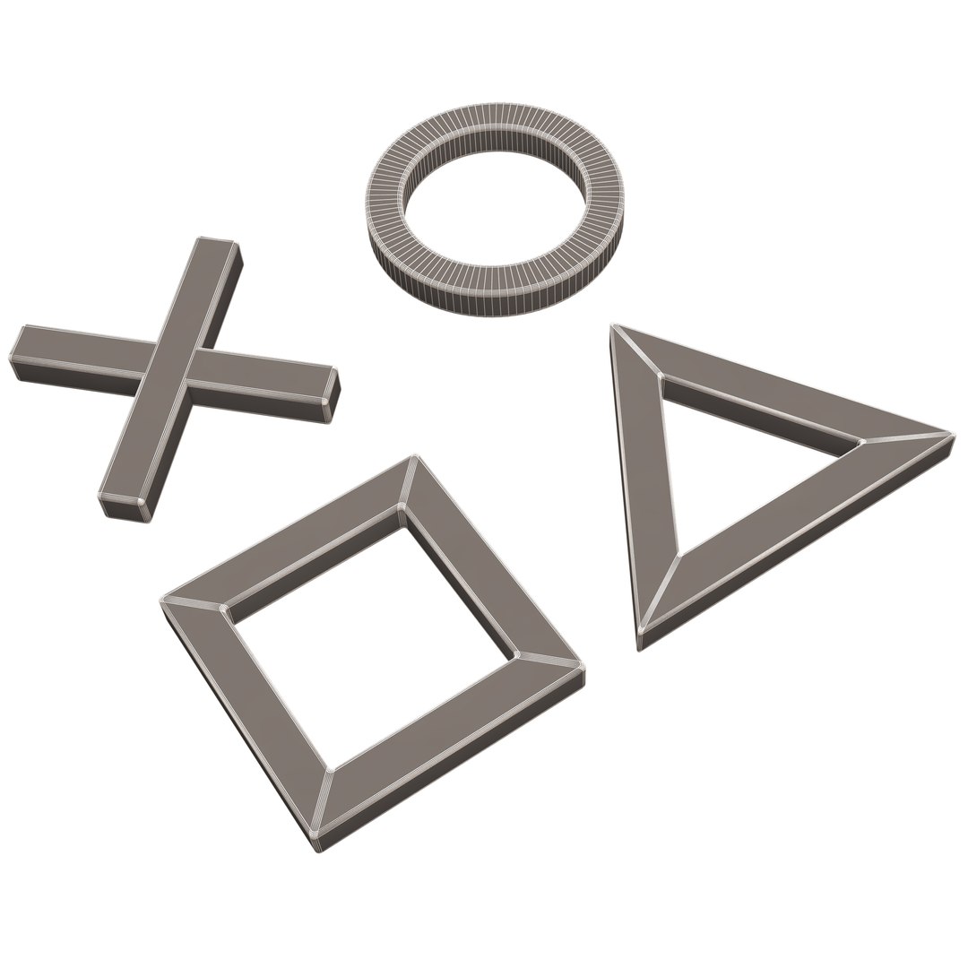 3D Playstation Button Symbols - TurboSquid 1847543