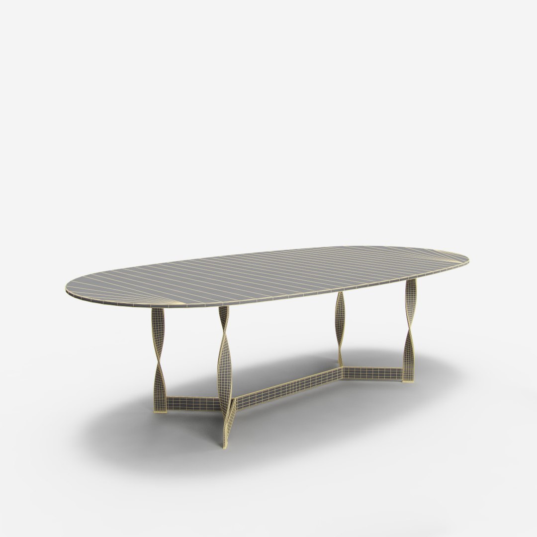 Dining Table Pliet Rugiano 3d Max