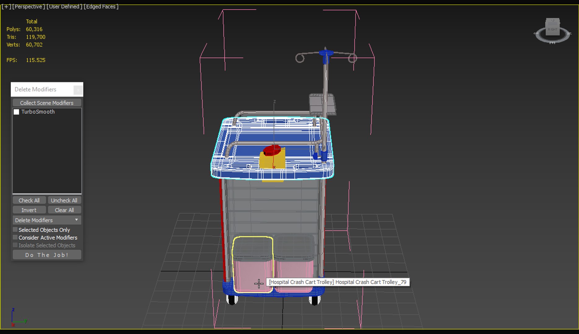 3D Model MS3C-500T, Lite Emergency Crash Medication Cart - TurboSquid 1985033