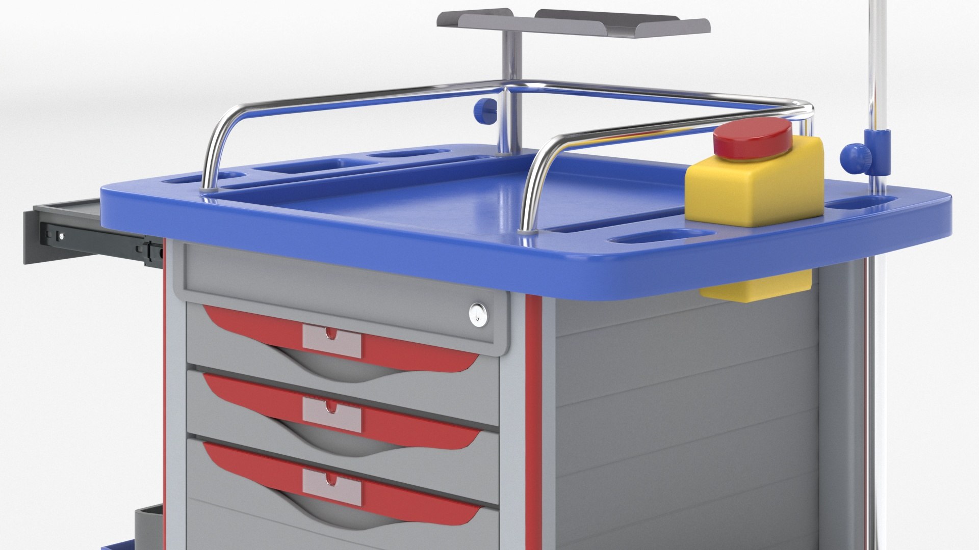 3D Model MS3C-500T, Lite Emergency Crash Medication Cart - TurboSquid 1985033