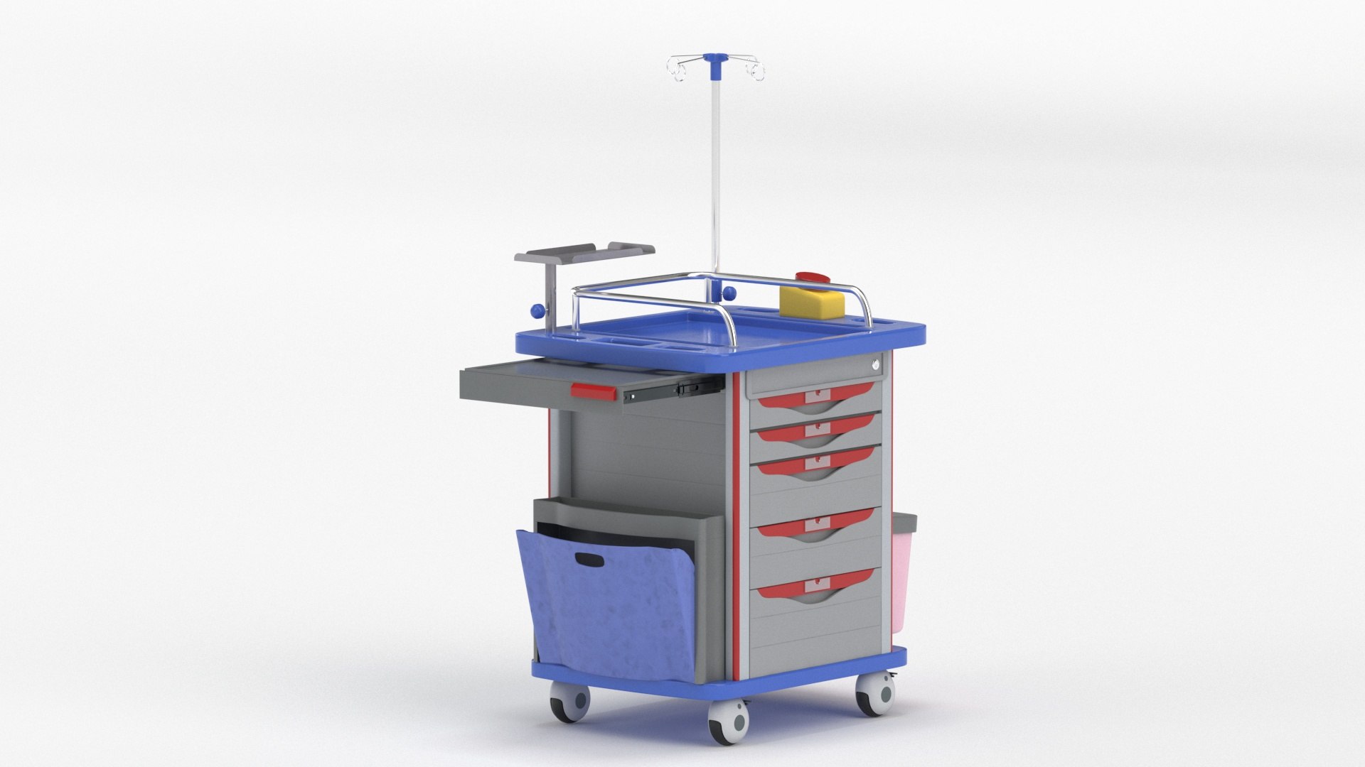 3D Model MS3C-500T, Lite Emergency Crash Medication Cart - TurboSquid 1985033