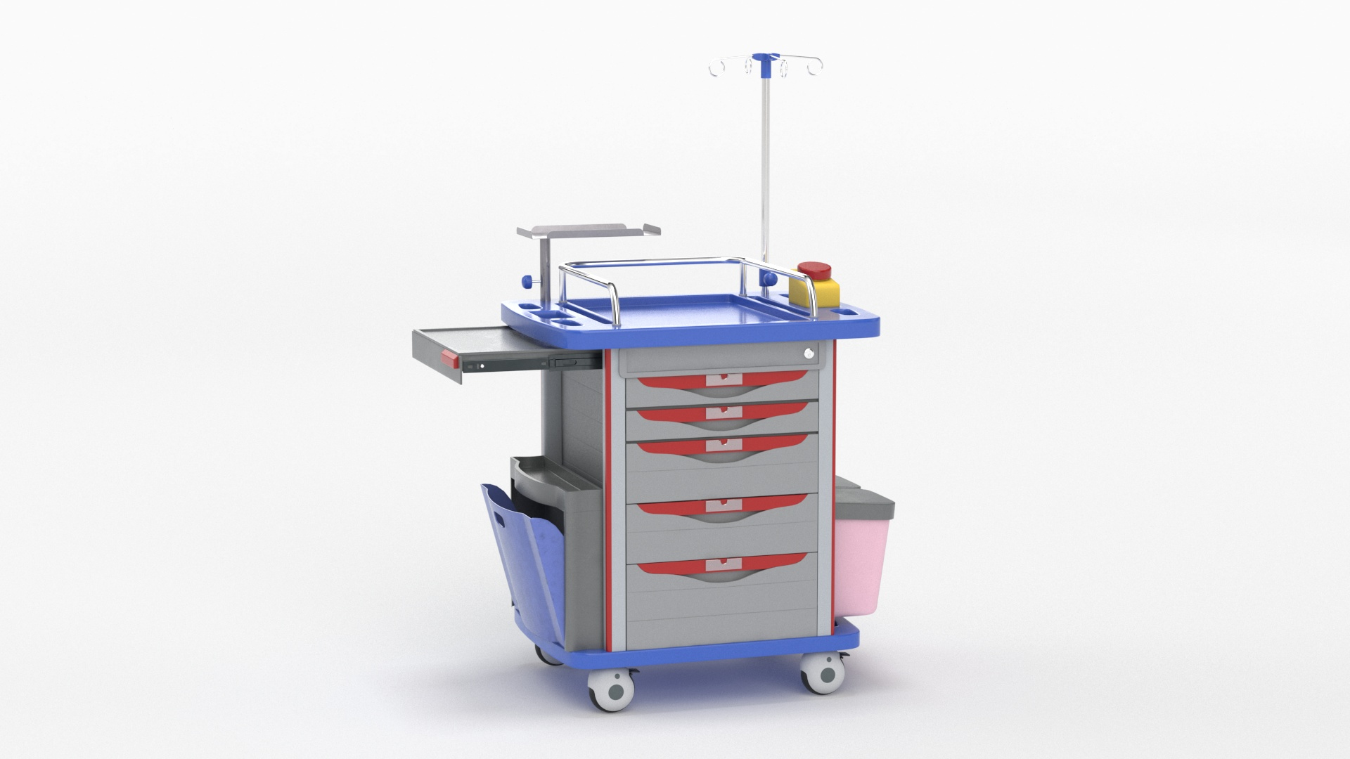 3D Model MS3C-500T, Lite Emergency Crash Medication Cart - TurboSquid ...