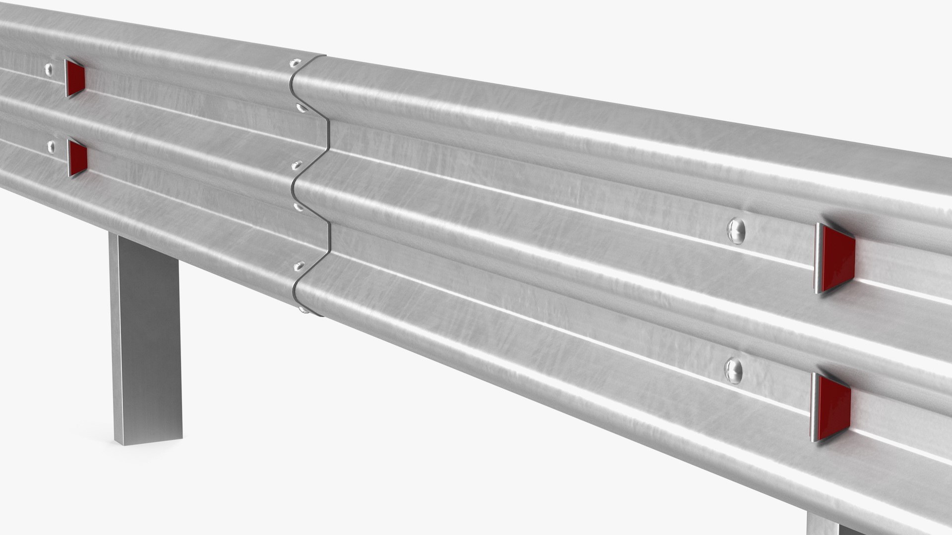 3D model metal traffic double barrier - TurboSquid 1520990