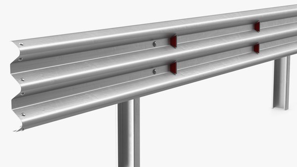 3D model metal traffic double barrier - TurboSquid 1520990