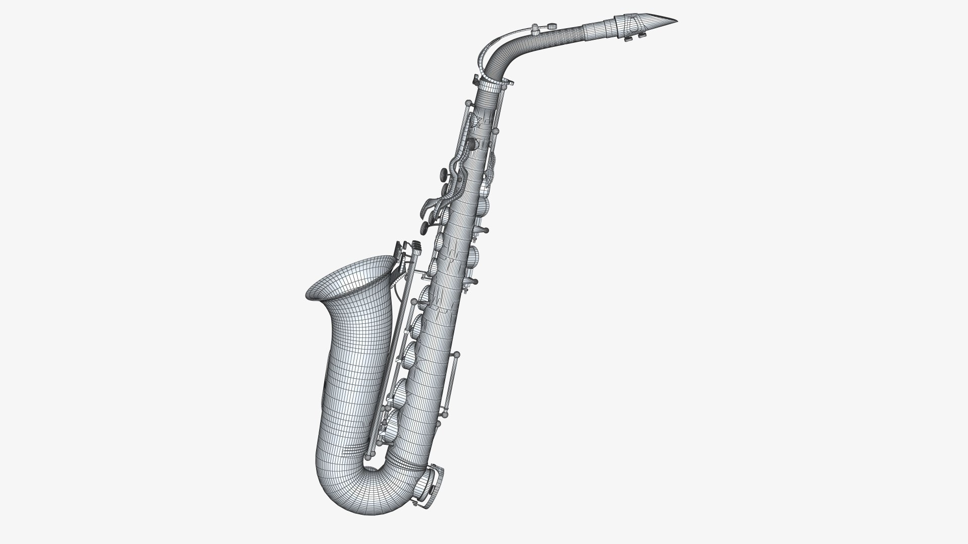 Saxophone V-ray 3d Model