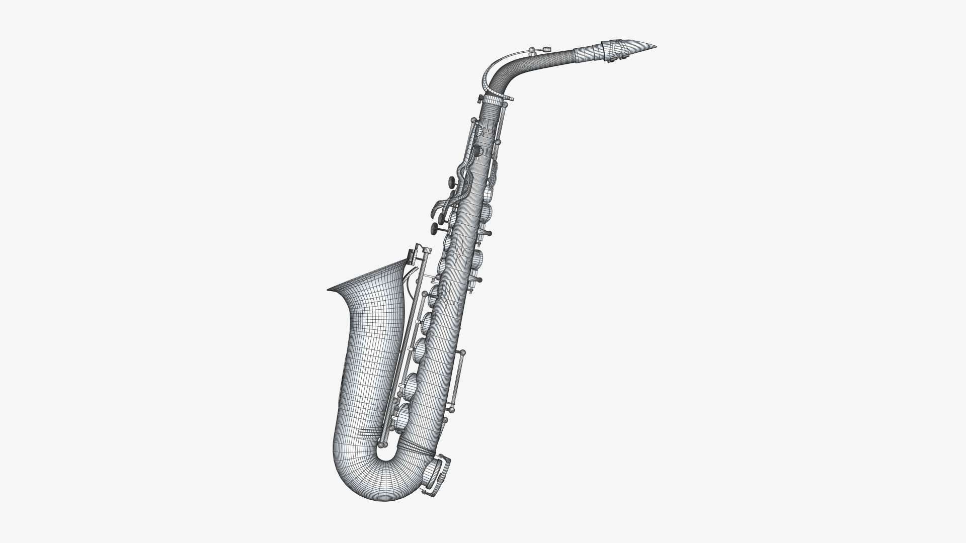 Saxophone V-ray 3d Model