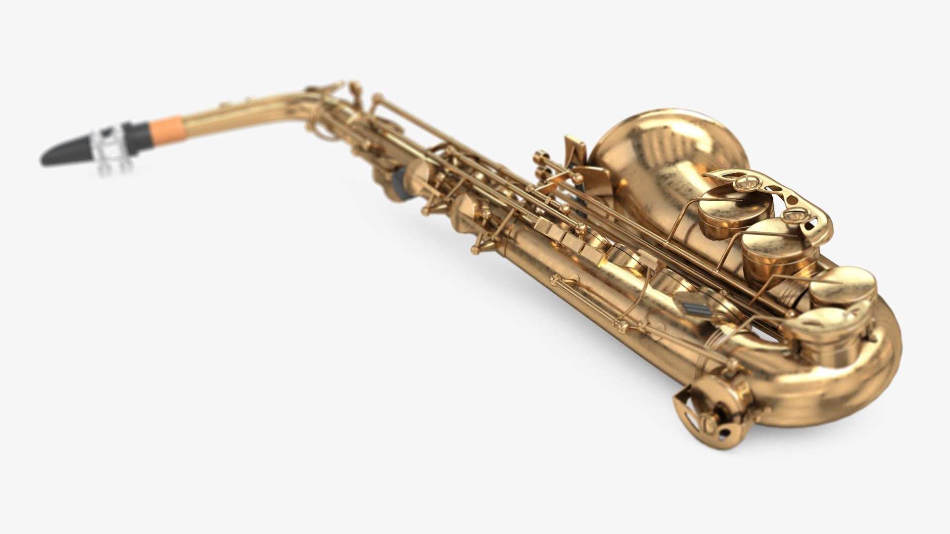 Saxophone V-ray 3d Model