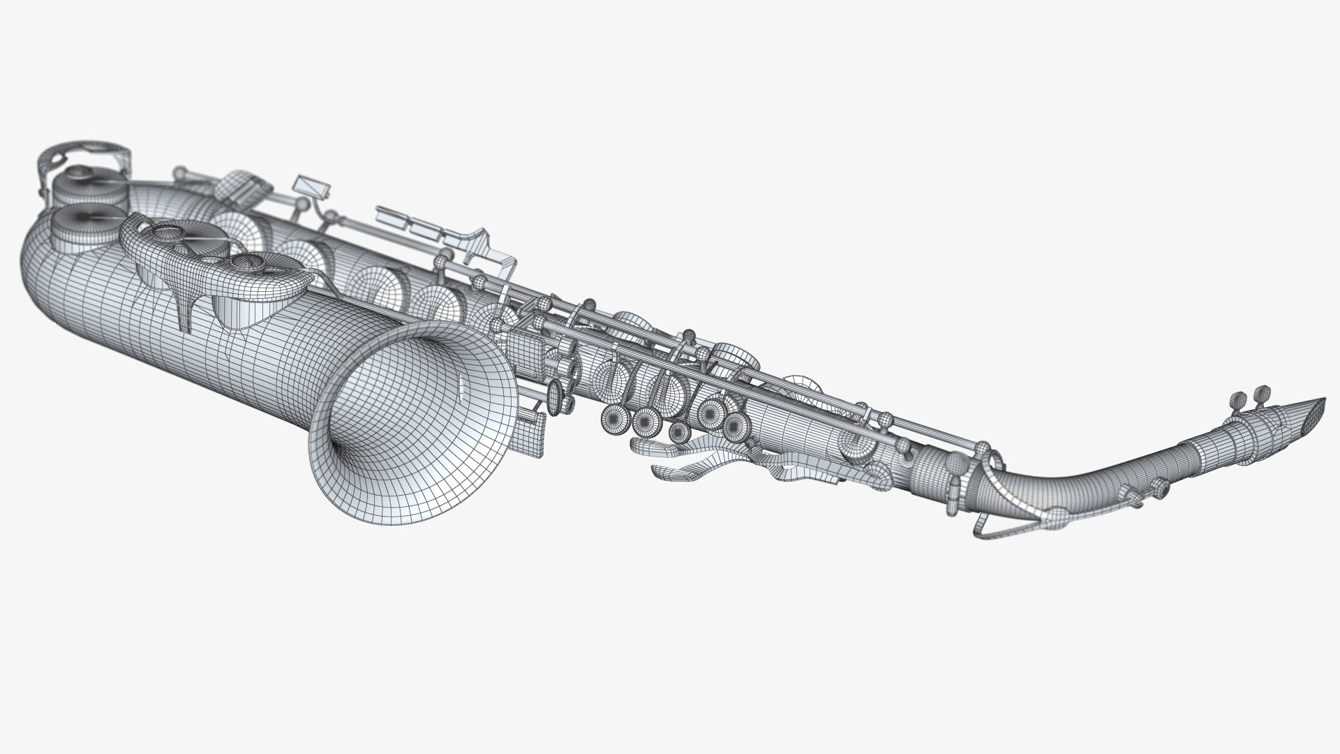 Saxophone V-ray 3d Model