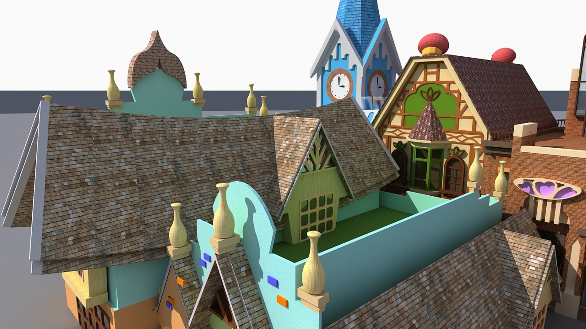 3D Cartoon Street 2 Model - TurboSquid 1915109