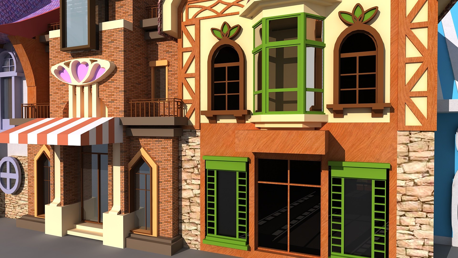 3D Cartoon Street 2 Model - TurboSquid 1915109