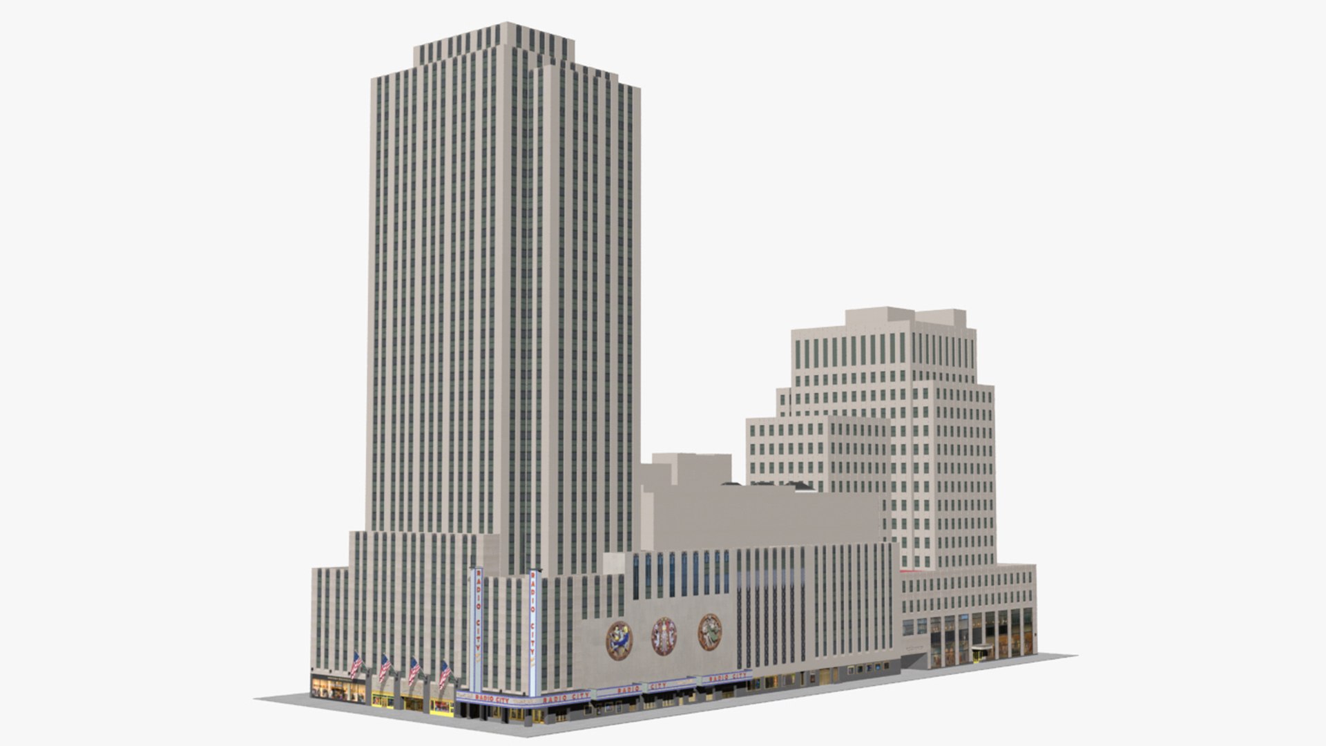 3D Rockefeller Center New York Building Collection - TurboSquid 1979783