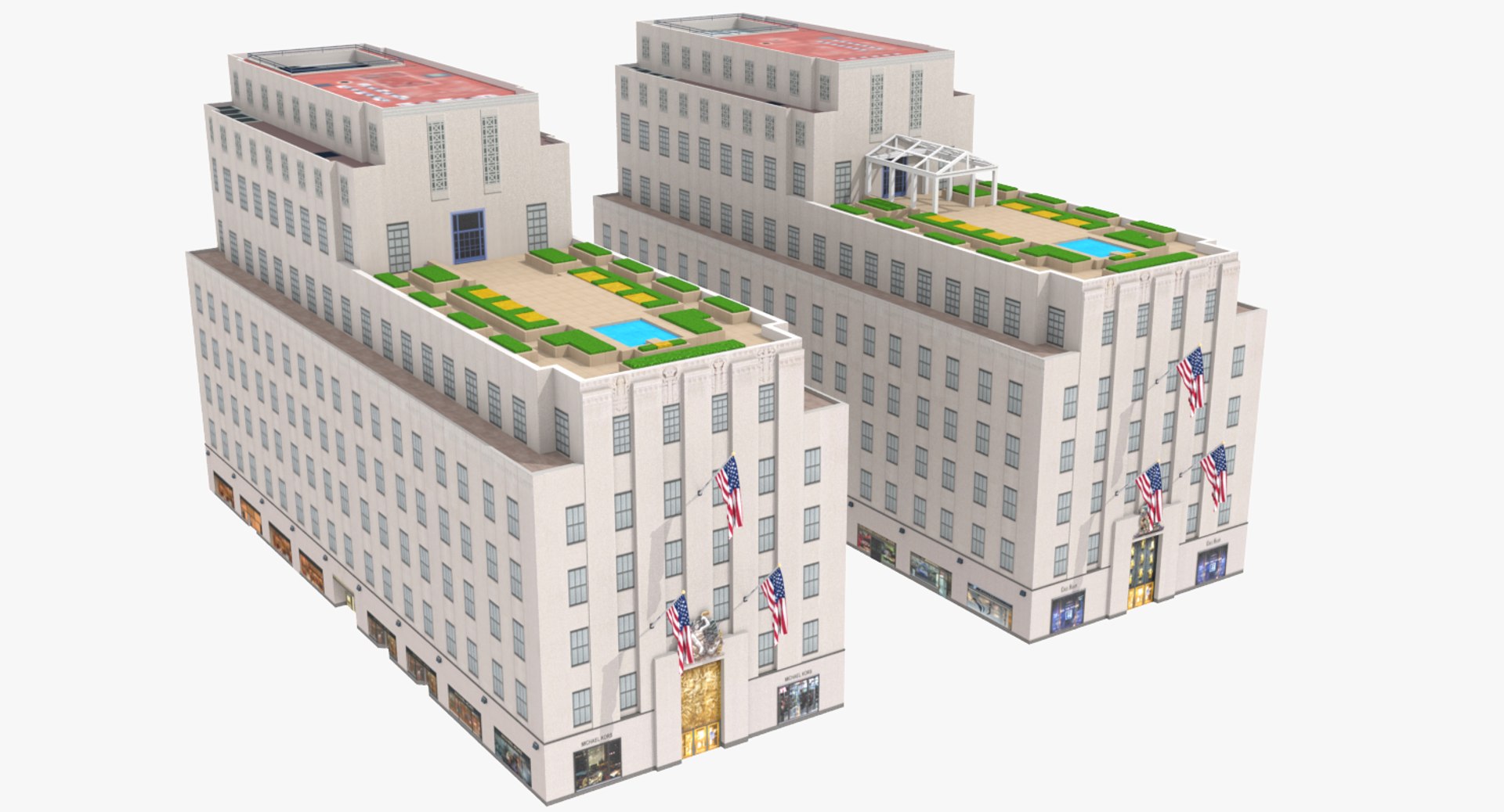 3D Rockefeller Center New York Building Collection - TurboSquid 1979783