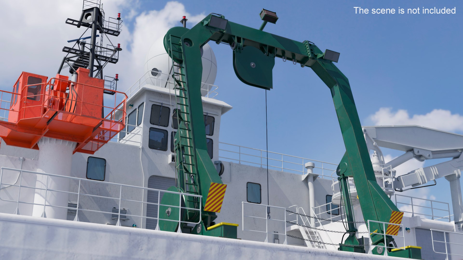 U-Frame For Lowering And Lifting Oceanographic Equipment Rigged Model ...