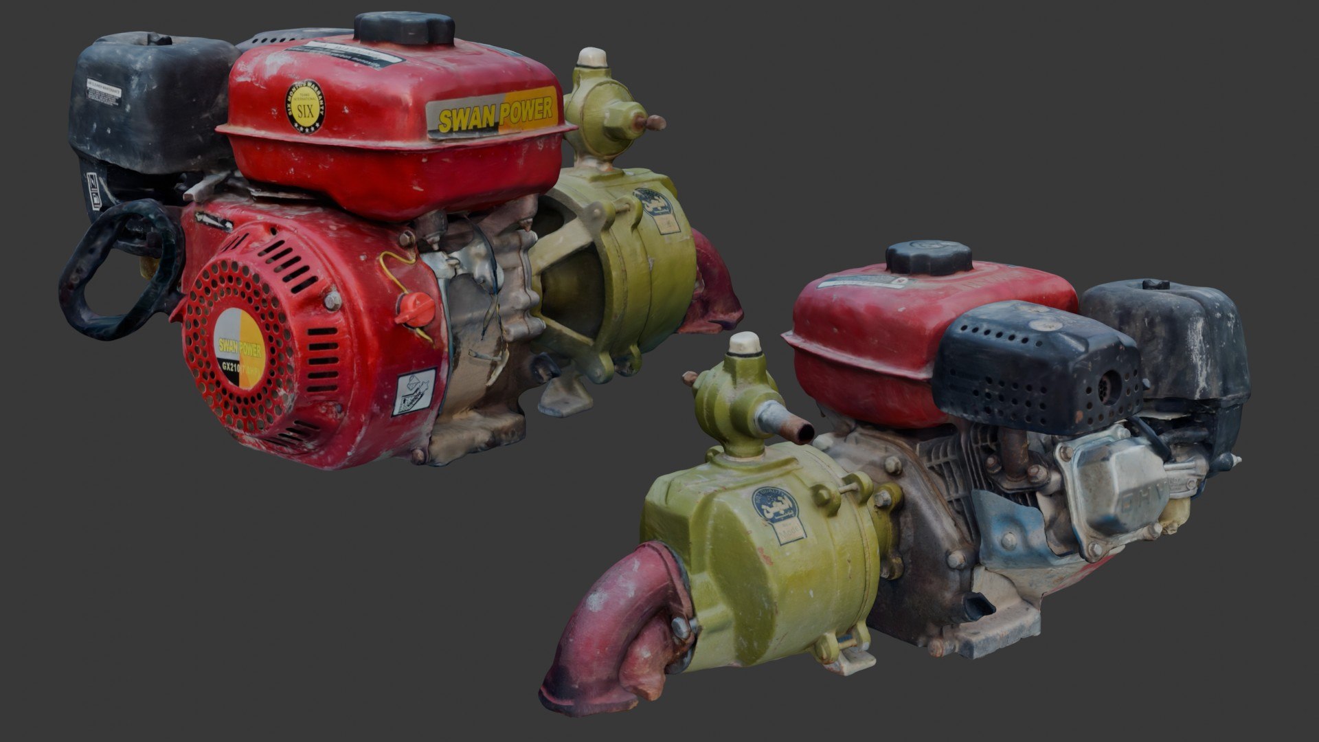 3D Model Small Gas Engine With Water Pump Assembly Scan - TurboSquid ...