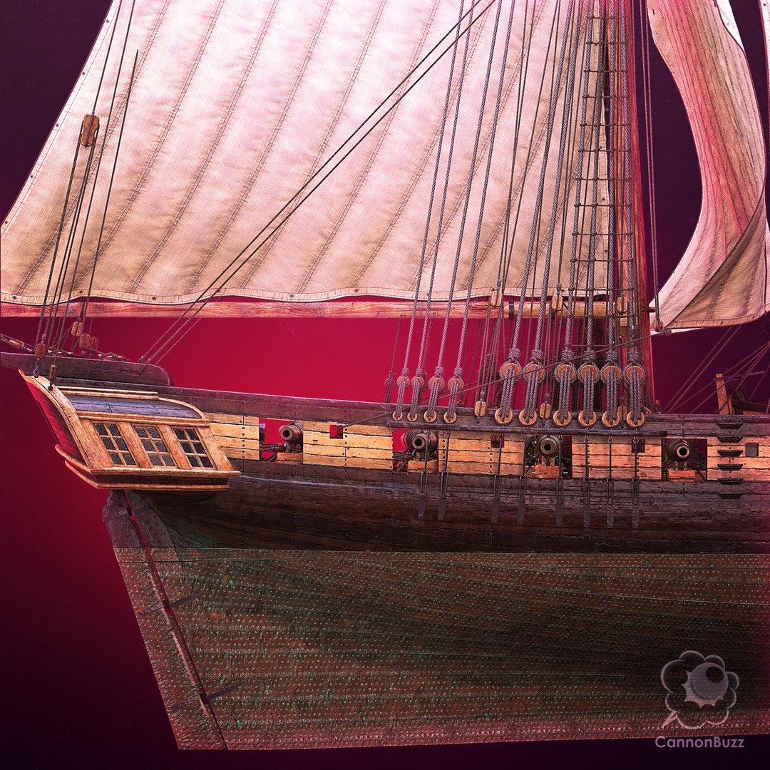 Brig Sail Ship 3D - TurboSquid 2235658