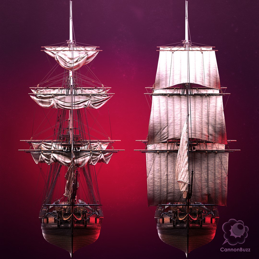 Brig Sail Ship 3D - TurboSquid 2235658