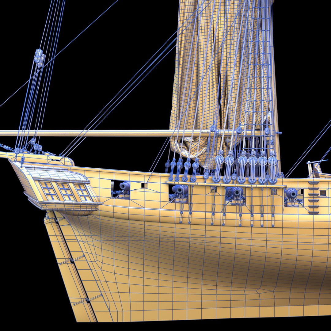 Brig Sail Ship 3D - TurboSquid 2235658