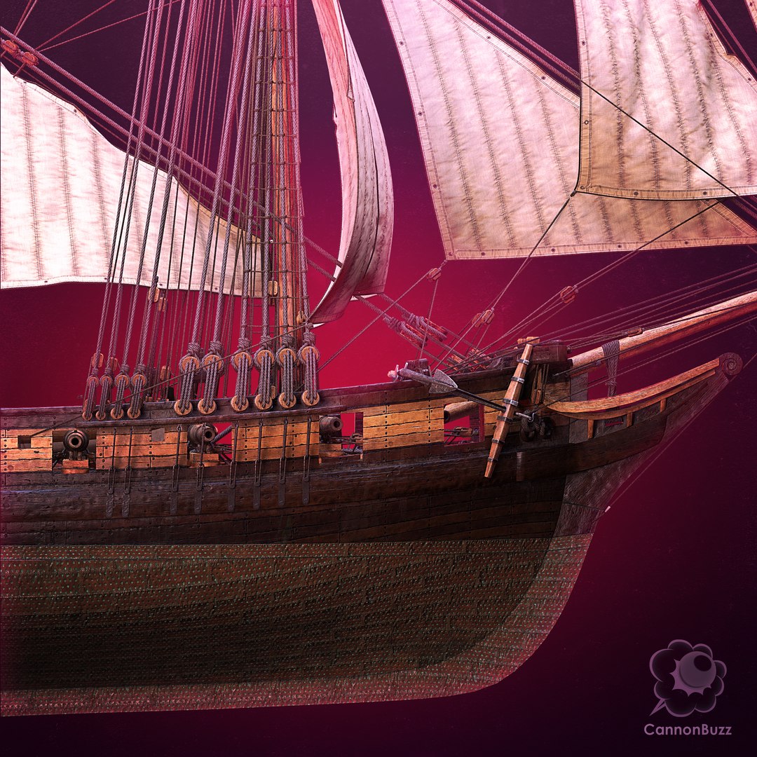 Brig Sail Ship 3D - TurboSquid 2235658