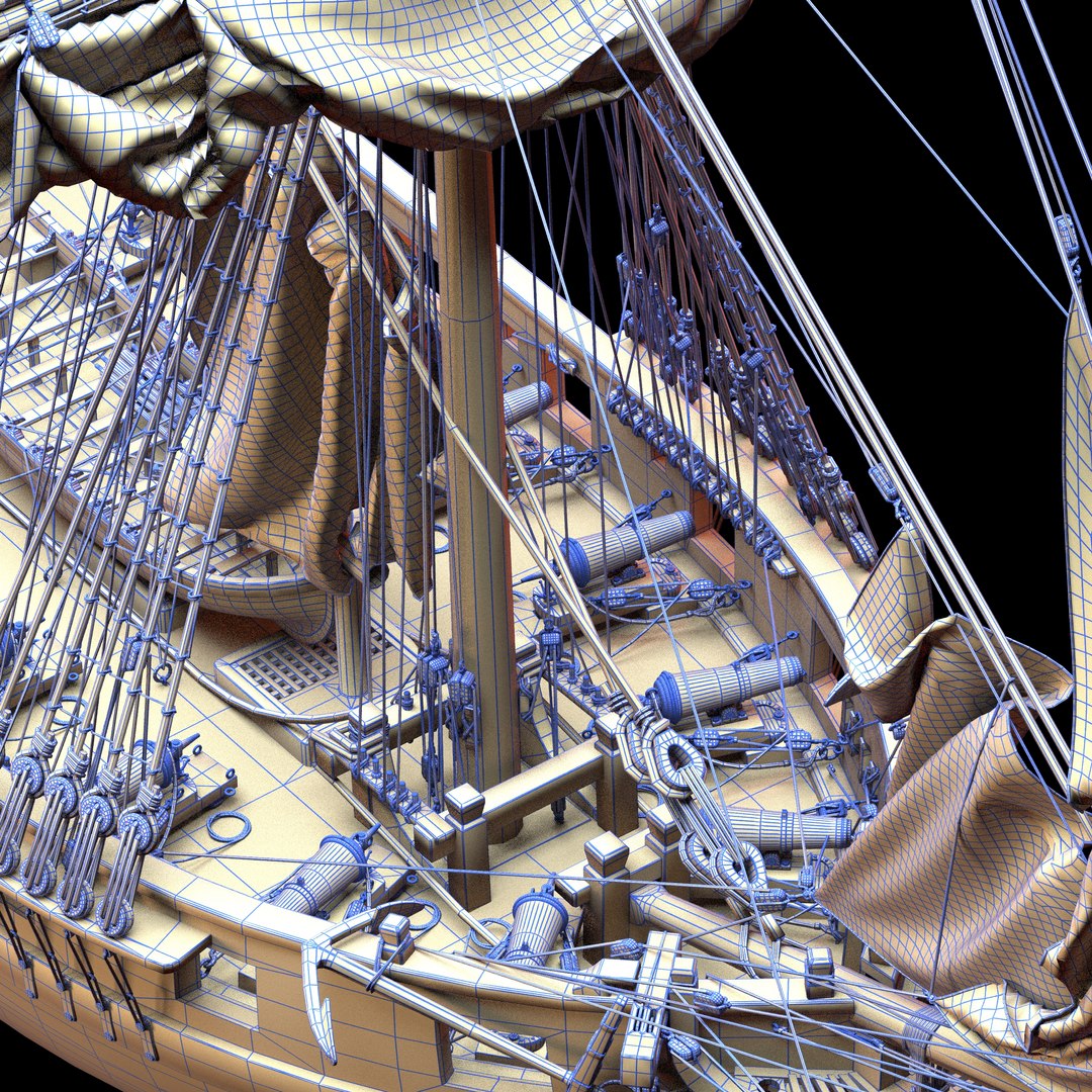 Brig Sail Ship 3D - TurboSquid 2235658